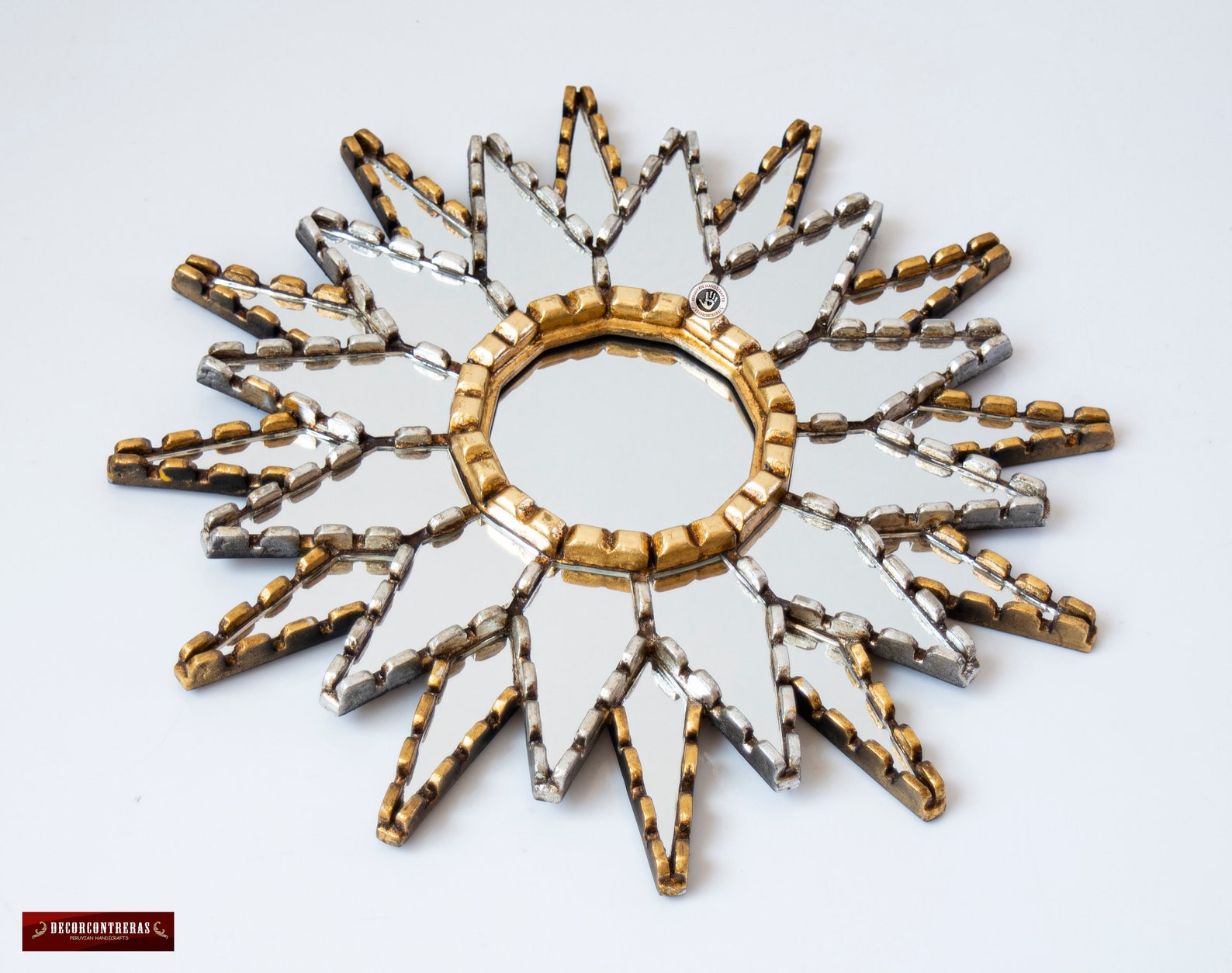 Peruvian Star Wall Mirror 15.7 Accent Round Mirror Wall - Etsy