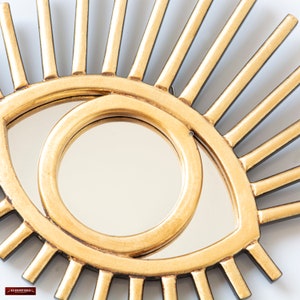 Peruvian Eye Mirror for Wall Art Decor | Mystical Gold Eye Wall Mirror ...