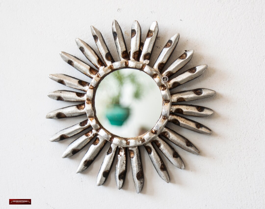Handmade Sunburst Mirror Wall Decor | Small Wall Mirror for Home Decor ...