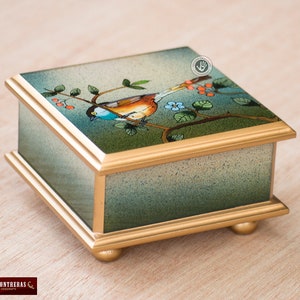 Jewellery Box Handmade 'baby Bird', Peruvian Jewelry Boxes Glass ...
