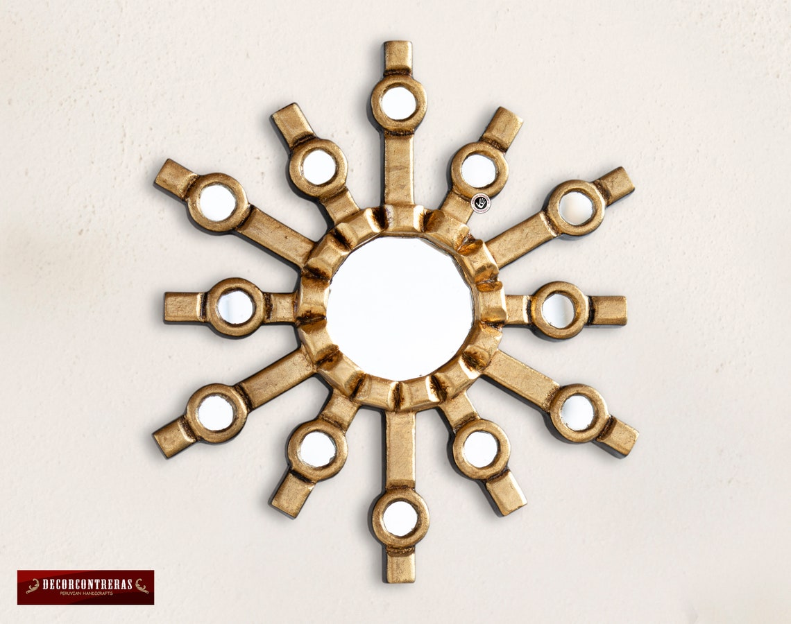 Gold Small Sunburst Mirror Set 3 Starburst Gold Leaf Accent - Etsy