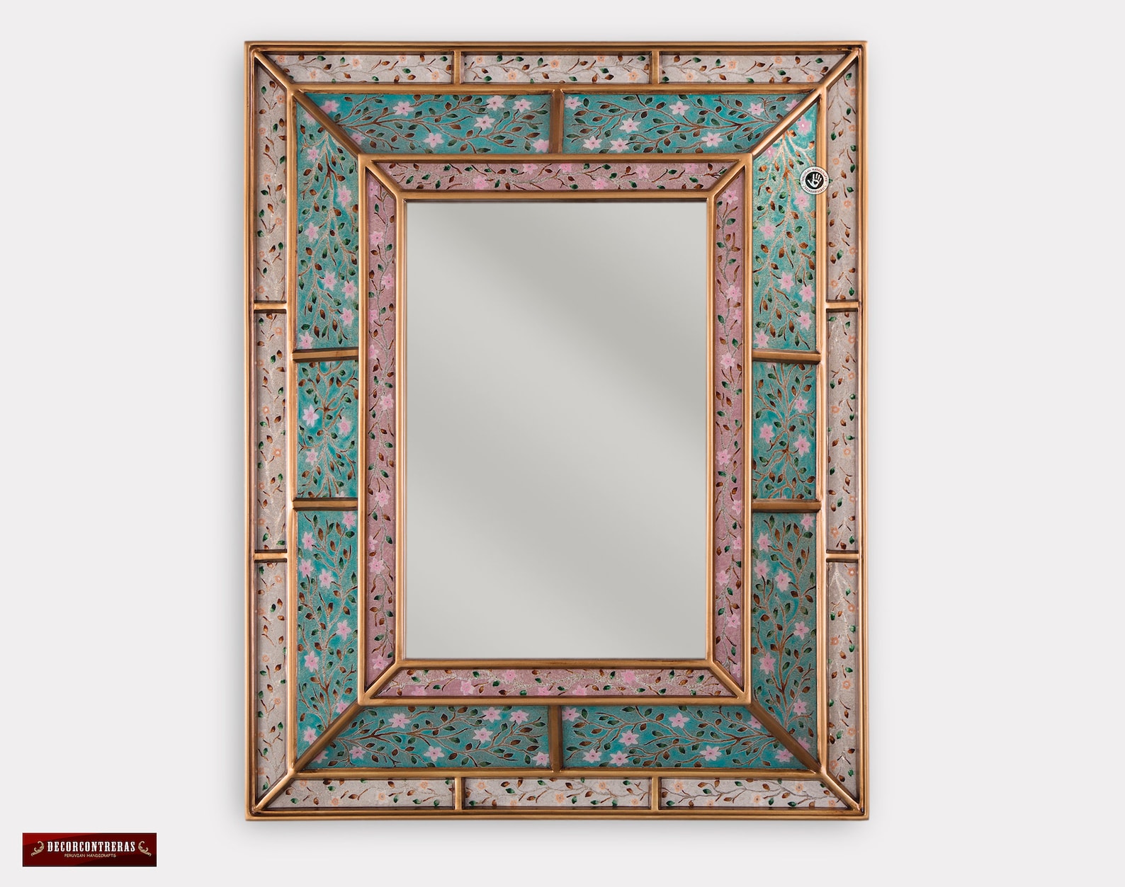 Rectangular Wall Accent Mirror Turquoise Mirror for Wall - Etsy