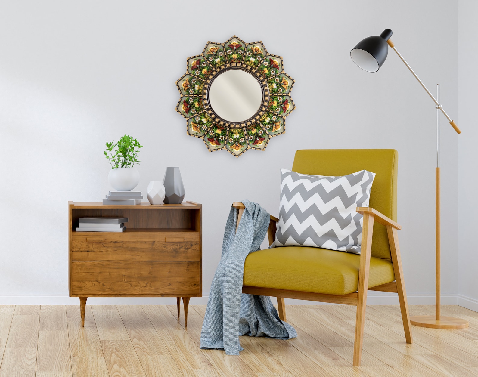 Peruvian Luxury Round Mirror 23.6 Wall Hanging Round - Etsy