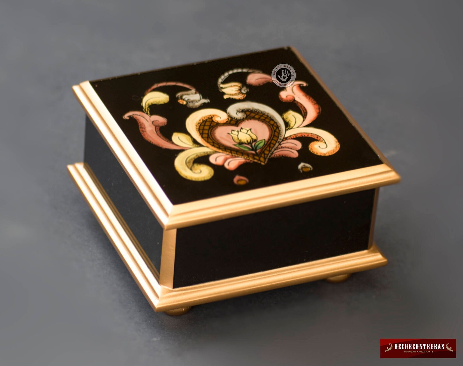Handcrafted Black Jewellery Box 'love Night' - Etsy