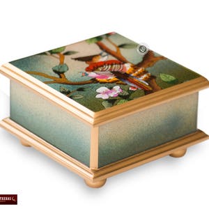 Handmade Jewellery Box Glass 'lovelybirds'- Valentines Day Gift ...