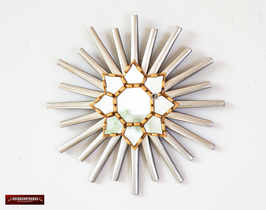 Peruvian Sunburst Mirror 11.8" for Wall Decor, Accent Round Mirror From ...