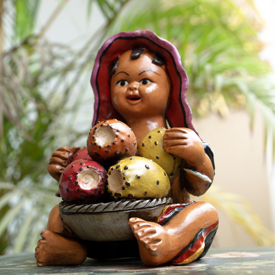 Handmade Pottery Pencil Holder | Andean Ceramic Sculpture for Office or ...