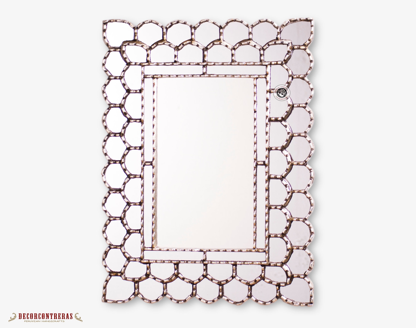 Silver Rectangle Wall Mirror Decorative 23.6x17.7in - Etsy