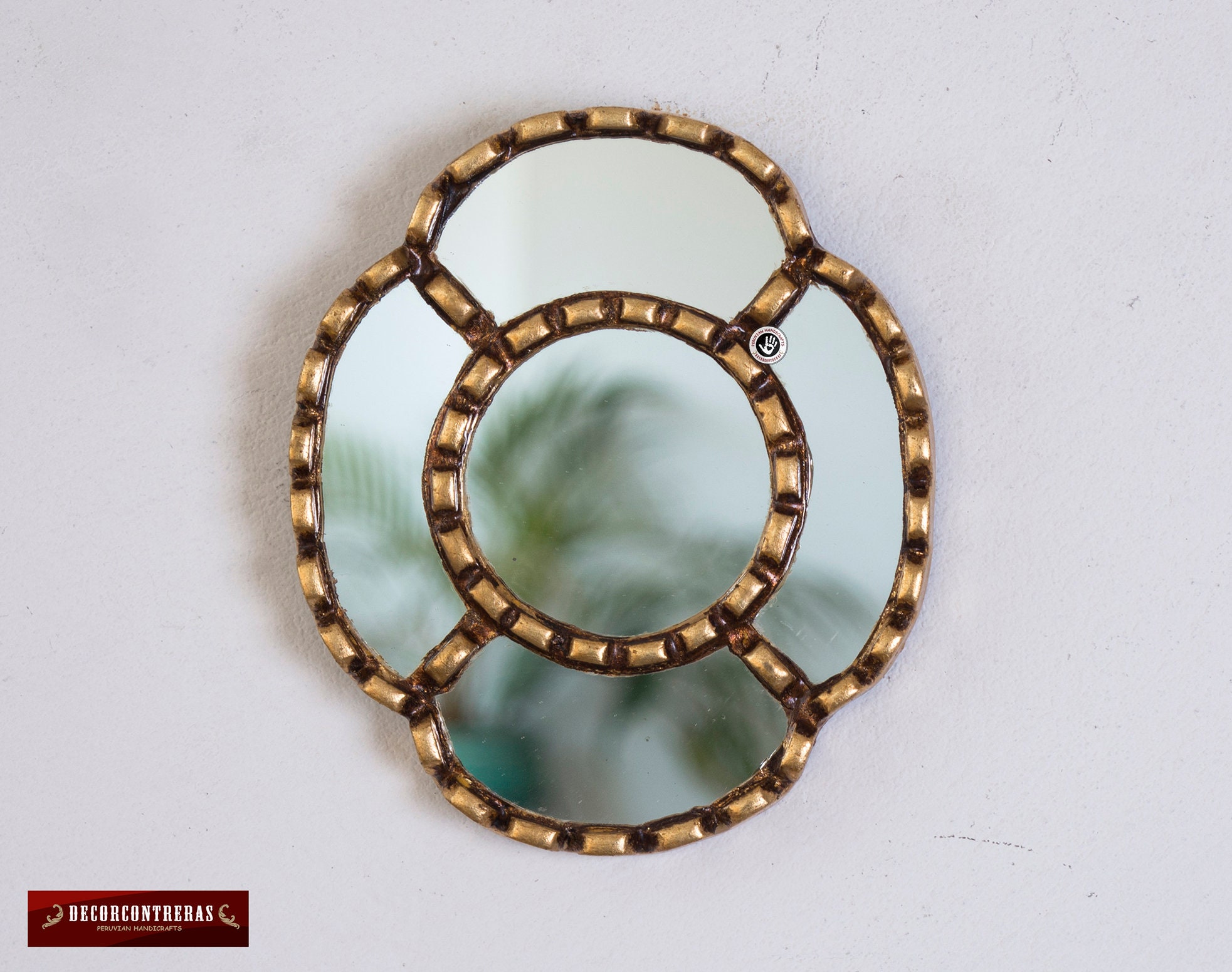 Decorative Sunburst Mirror set of 4 Collection Round Wall | Etsy