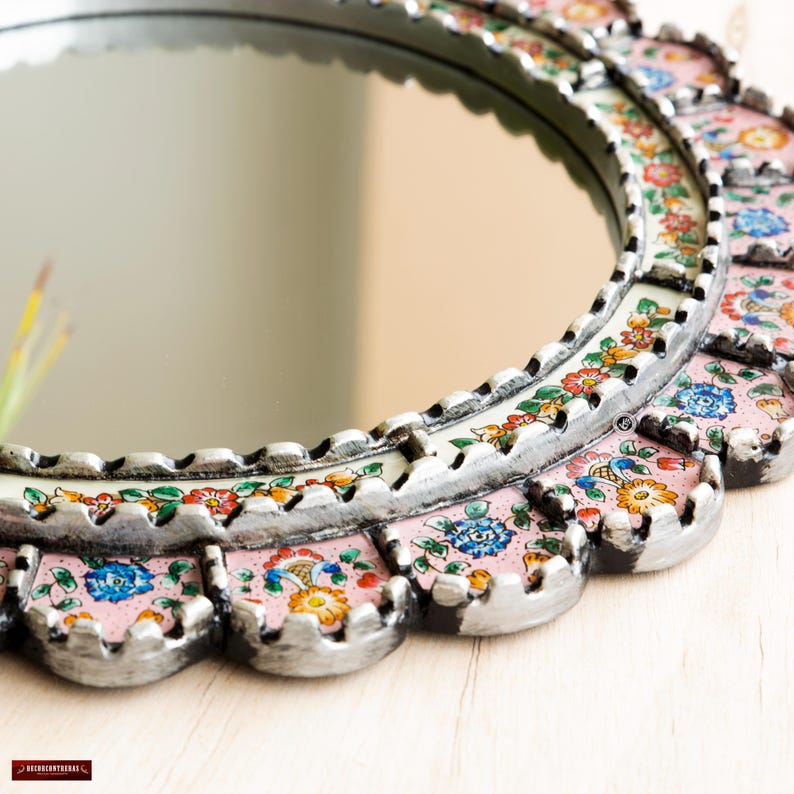 Peruvian Wall Mirrors Decorative | Handmade Hanging Round Wall Mirror ...