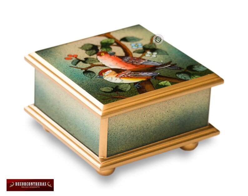 Handmade Jewellery Box 'romantic Birds' Valentines | Etsy