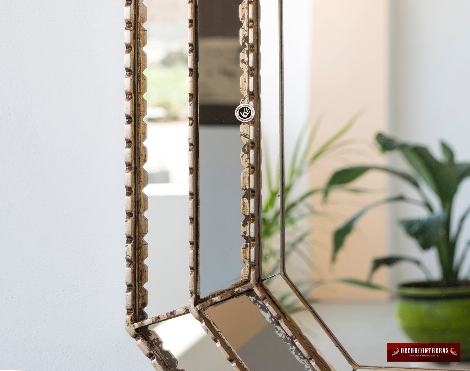 Silver Large Accent Mirror Wall Decor 'peru Luxury' | Etsy