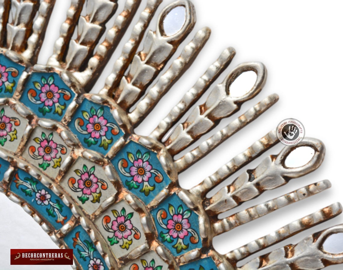 Decorative Silver Round Mirror 30inch 'mistical - Etsy