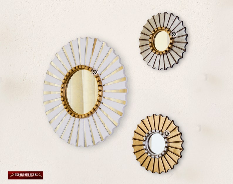 Decorative Round Wall Mirror Set of 3 Accent Round Mirrors | Etsy