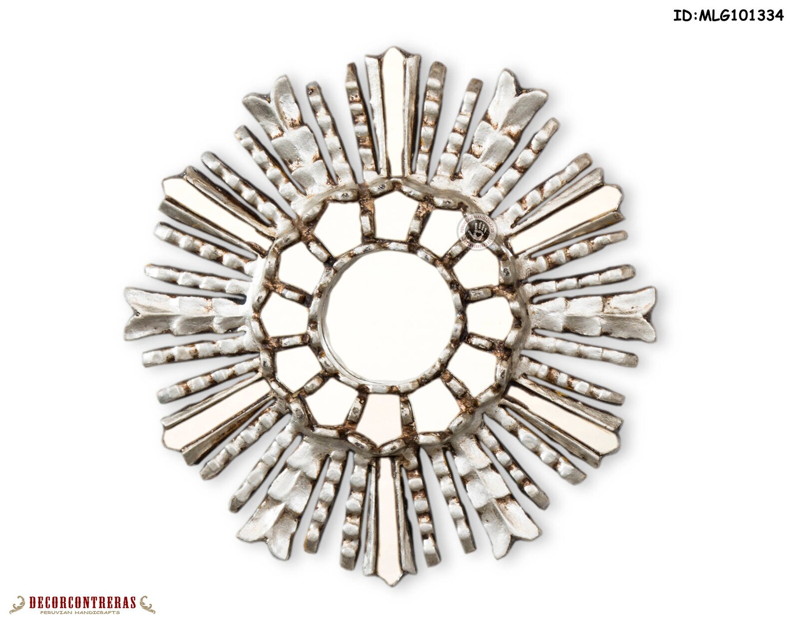 Silver Sunburst Wall Mirrors Set 3 'silver Rays' - Etsy