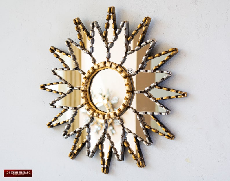 Peruvian Star Wall Mirror 15.7 Accent Round Mirror Wall - Etsy