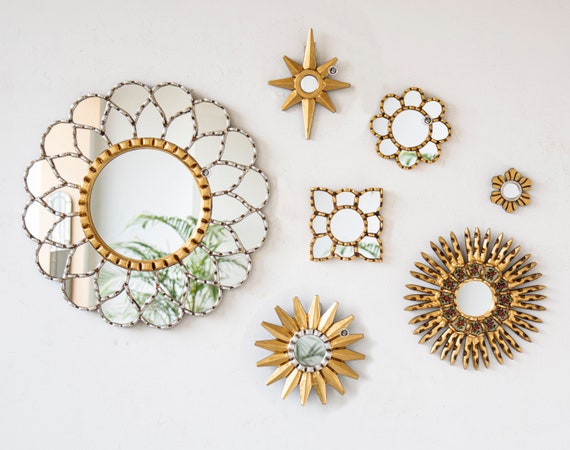 Decorative Hanging Mirror Set 7 for Home Wall Art Decor - Etsy