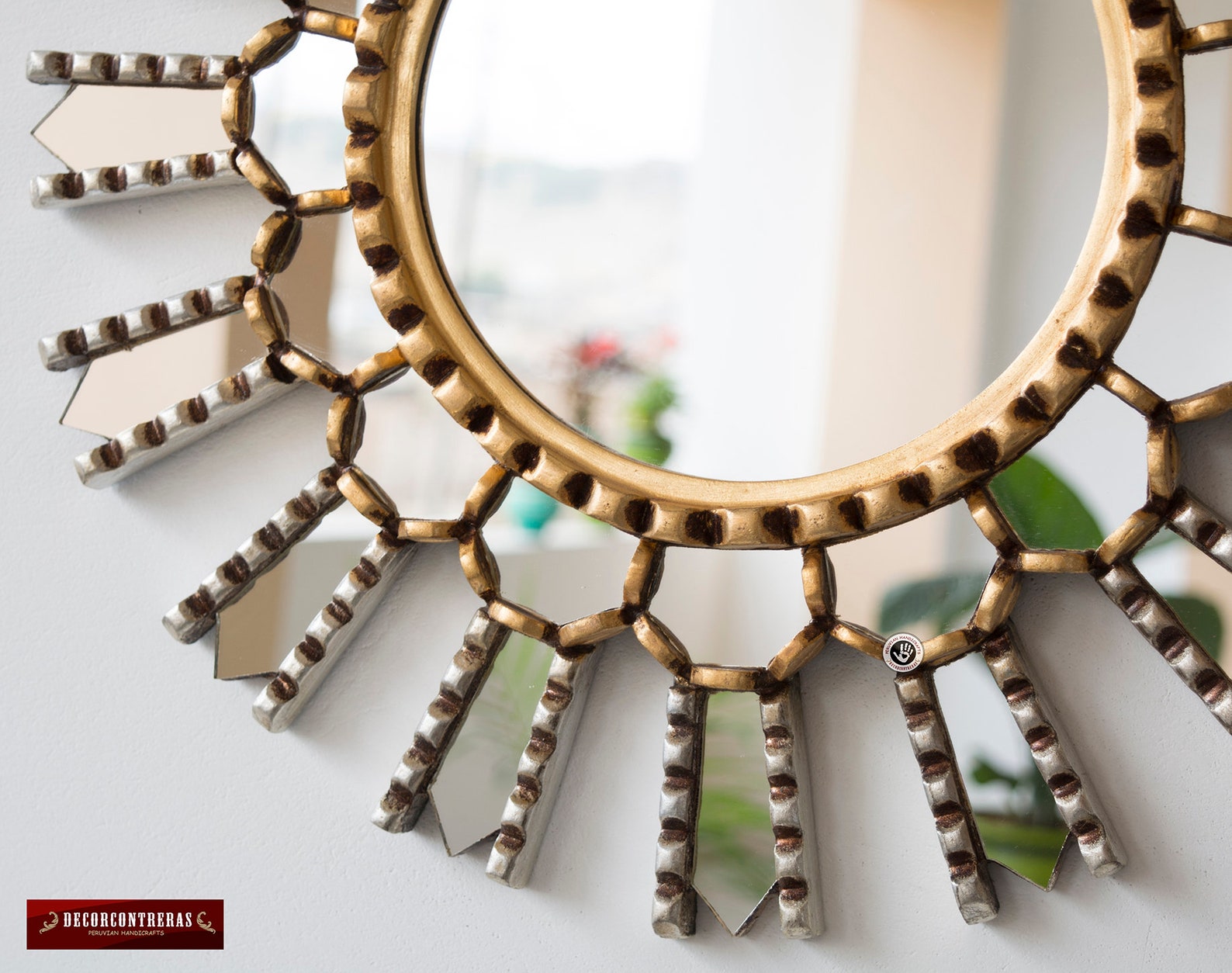 Peruvian Decorative Sunburst Mirror 17.7 Accent Mirrors - Etsy