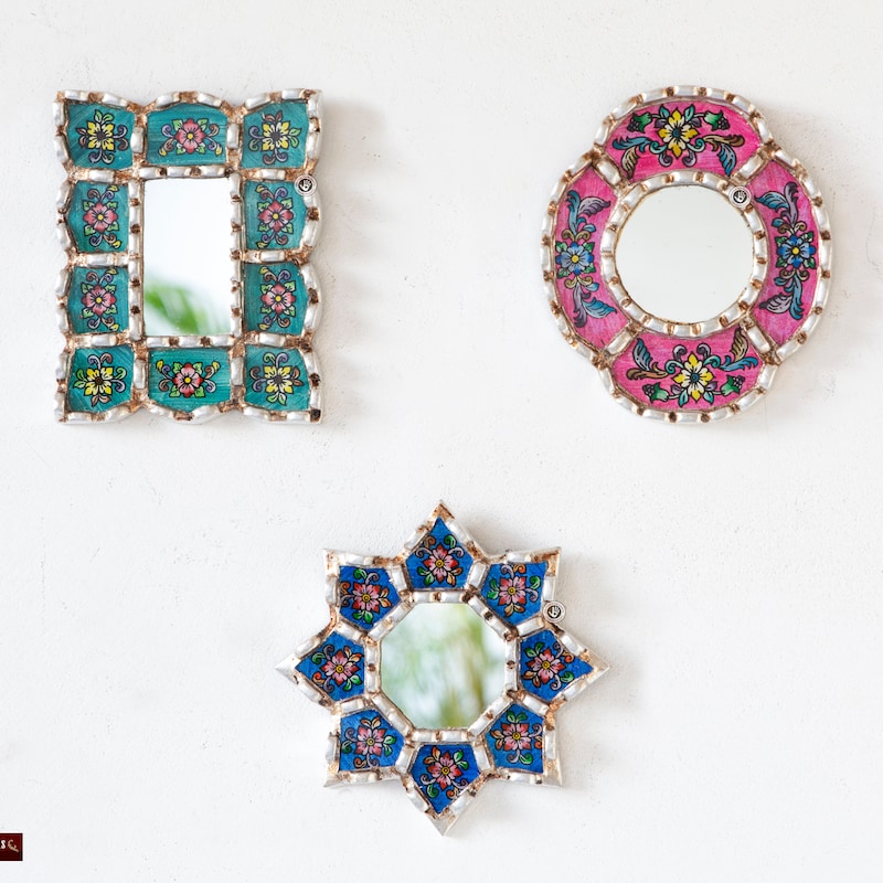 Silver Frame Small Mirror - Etsy