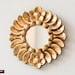 Small Sunburst Mirror Set 6 gold Sun, Handmade Round Mirror Wall 6d ...