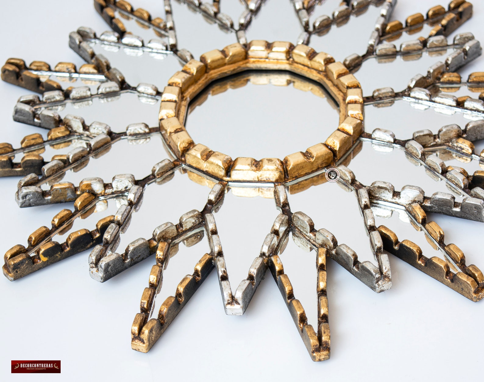 Peruvian Star Wall Mirror 15.7 Accent Round Mirror Wall - Etsy