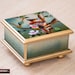 Handmade Jewellery Box Glass 'lovelybirds' Valentines Day Gift Peruvian ...