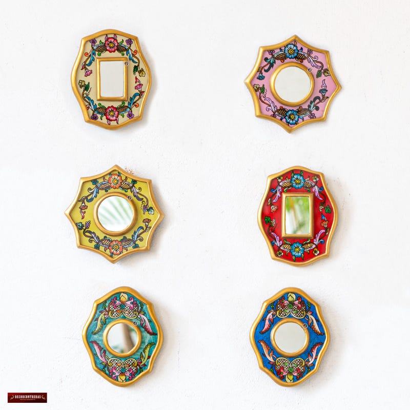 Hand Painted Small Mirror - Etsy