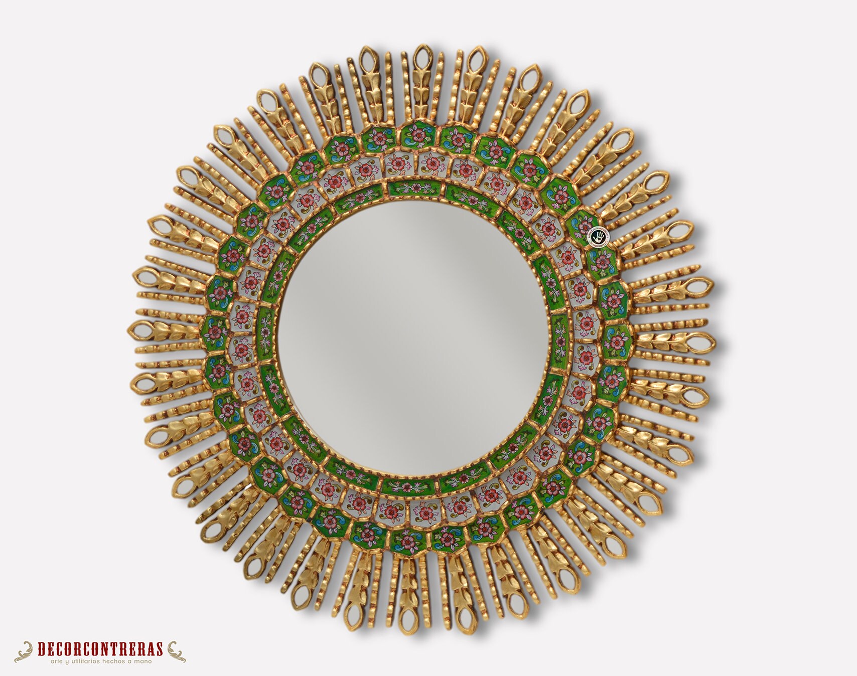 Handcrafted Sunburst Round Mirror for Wall 30 - Etsy