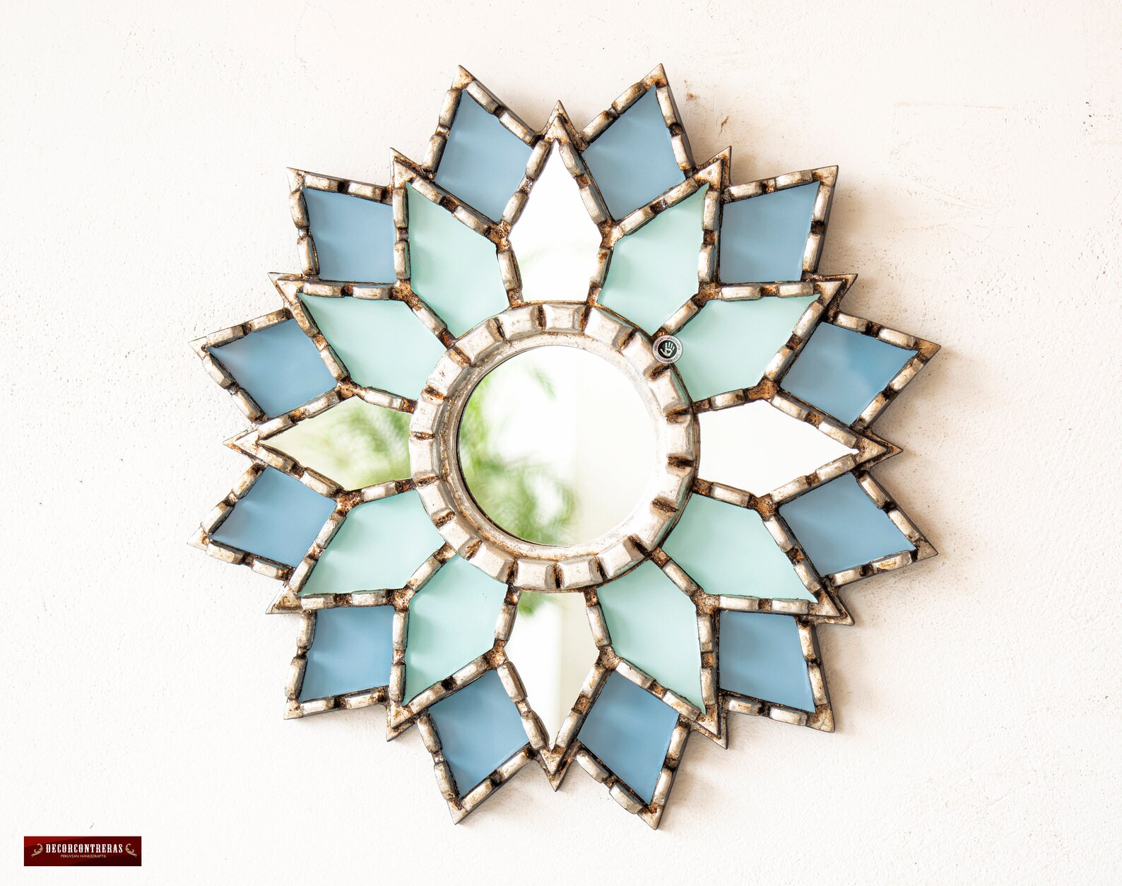 Light Blue Mandala Mirror Wall Decor 12.2 Mandala - Etsy