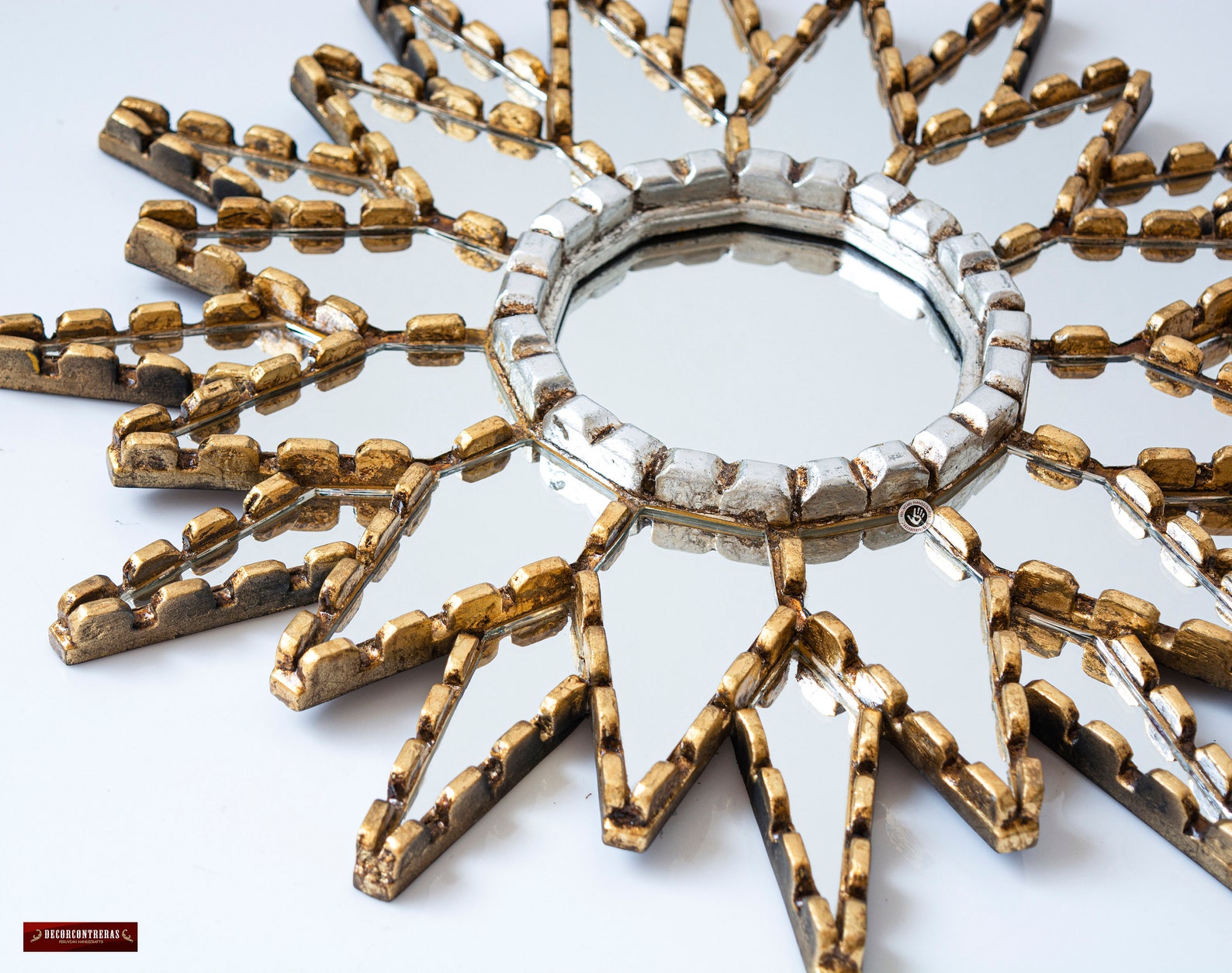 Gold Star Wall Mirror 15.7 From Peru Accent Round | Etsy