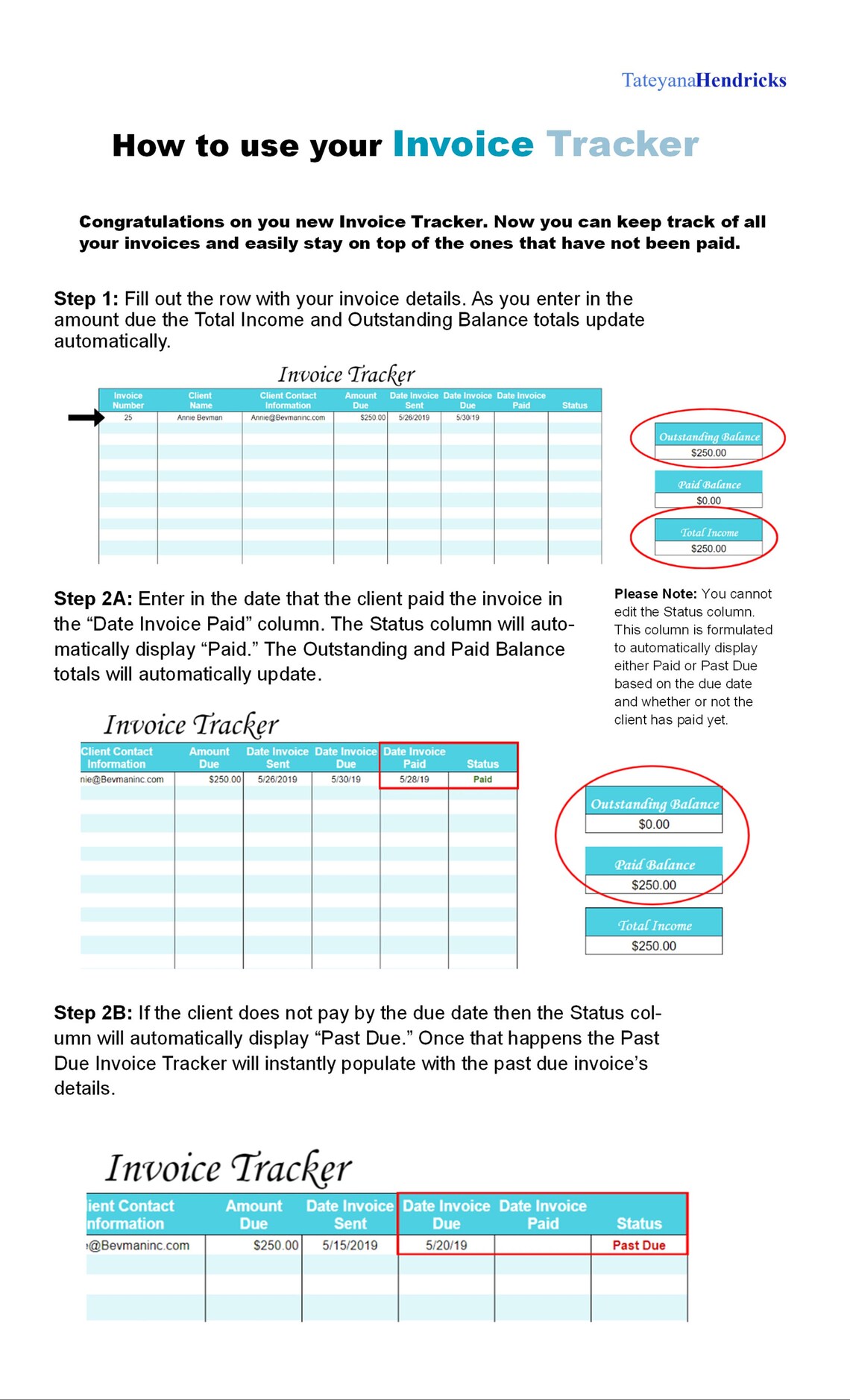 Invoice Tracker Spreadsheet Template Google Sheets Download Editable - Etsy