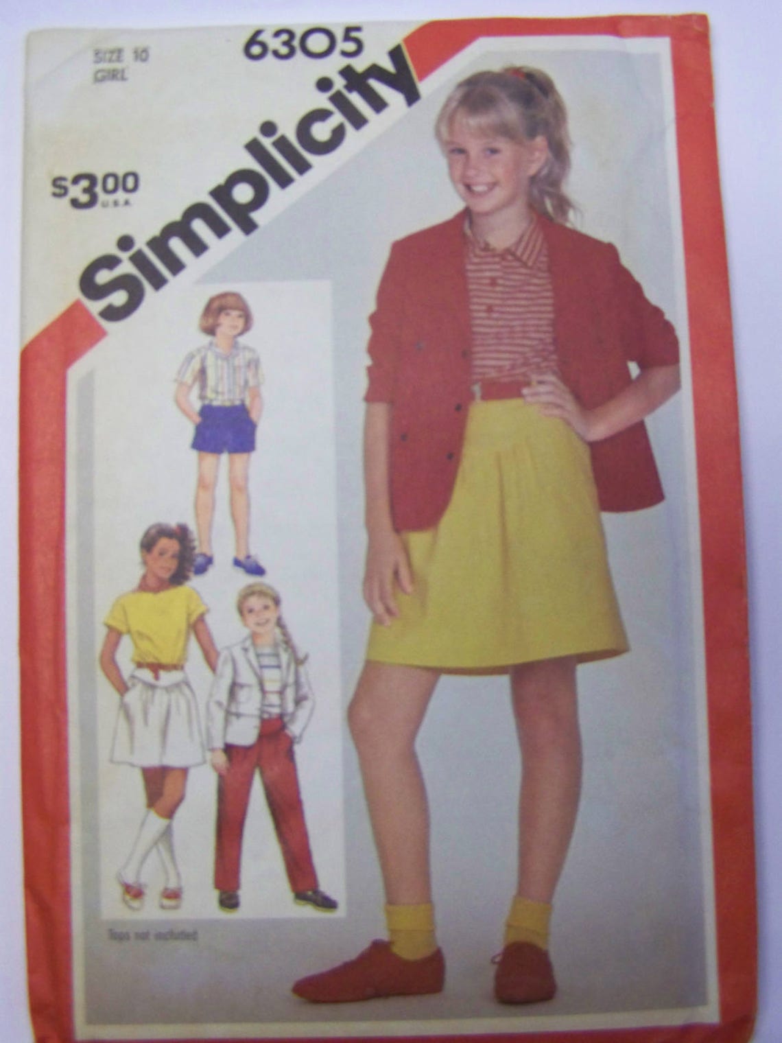 UNUSED Vintage 1980s Simplicity 6305 Girl's Skirt Jacket - Etsy