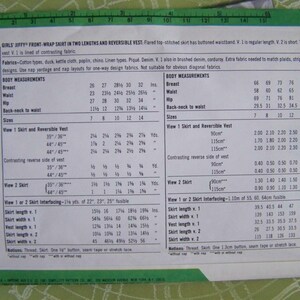 Vtg UNCUT 1980s Simplicity 5187 Girl's Front-wrap SKIRT & Reversible ...