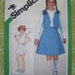 Vtg UNCUT 1980s Simplicity 5187 Girl's Front-wrap SKIRT & Reversible ...