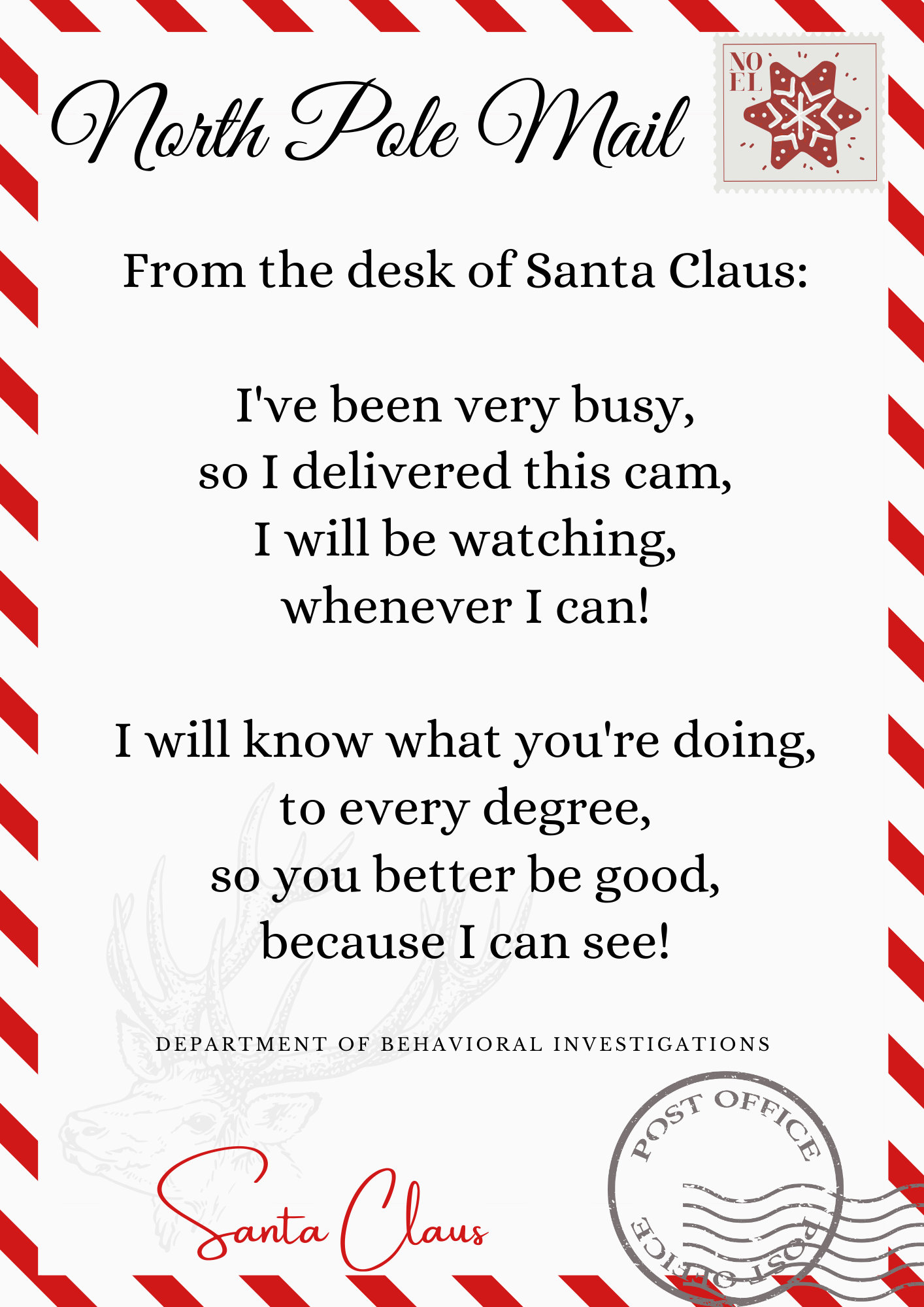 Printable Customizable Santa Letter Bundle, Christmas Canva Template ...