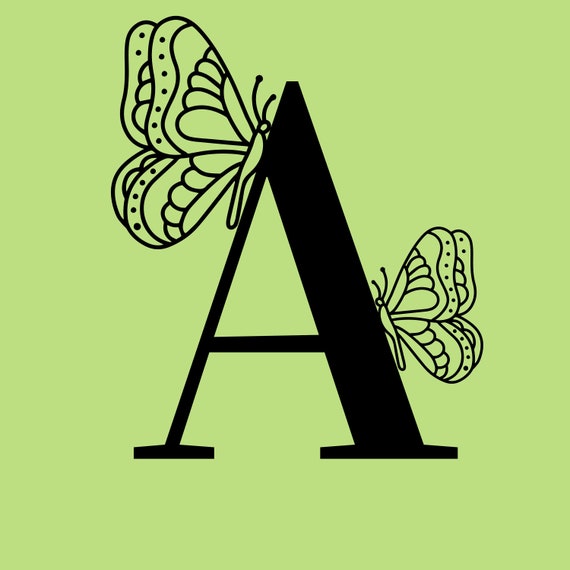 Butterfly Alphabet SVG PNG Bundle Upper Case and Lower Case | Etsy