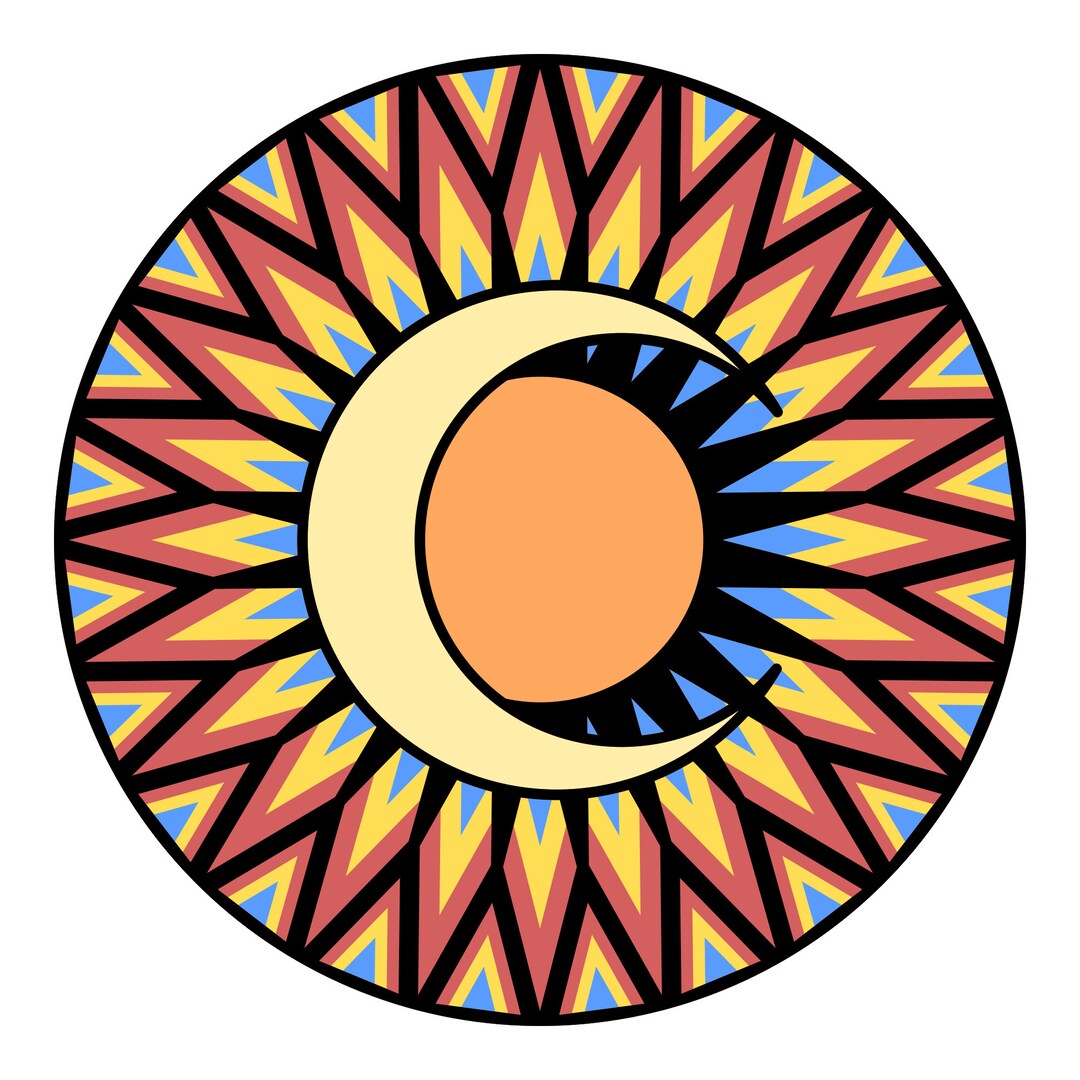 Layered Sun & Moon SVG, Cutfile, Cricut, Silhouette, Cardstock ...