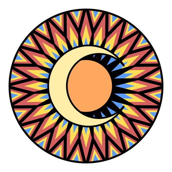 Layered Sun & Moon SVG Cutfile Cricut Silhouette | Etsy