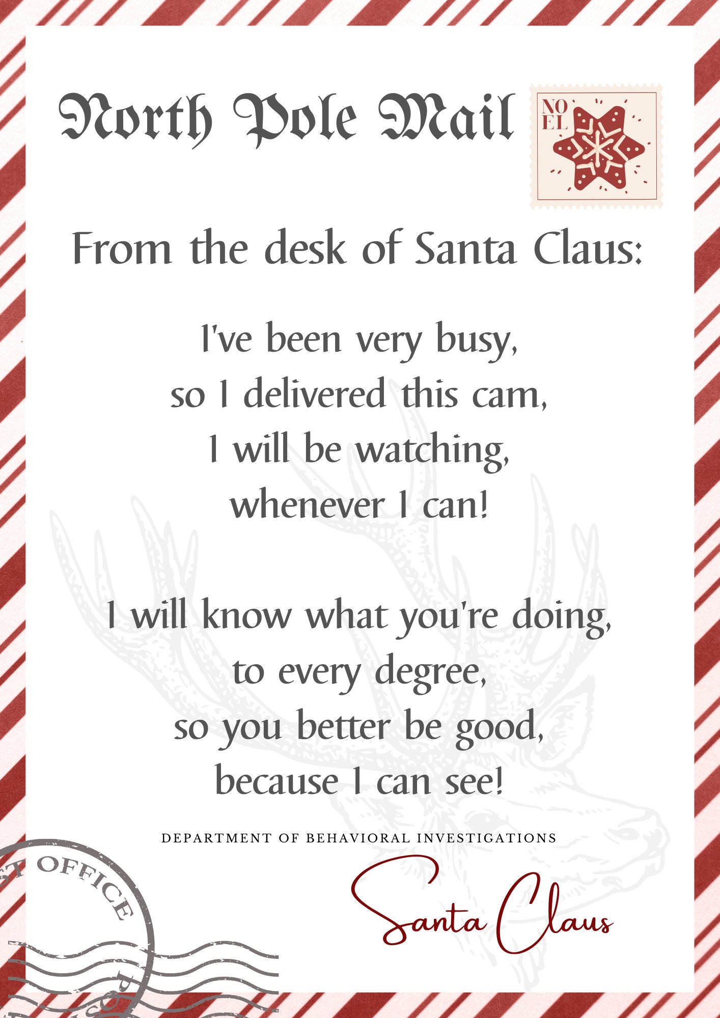 Printable Customizable Santa Letter Bundle, Christmas Canva Template ...