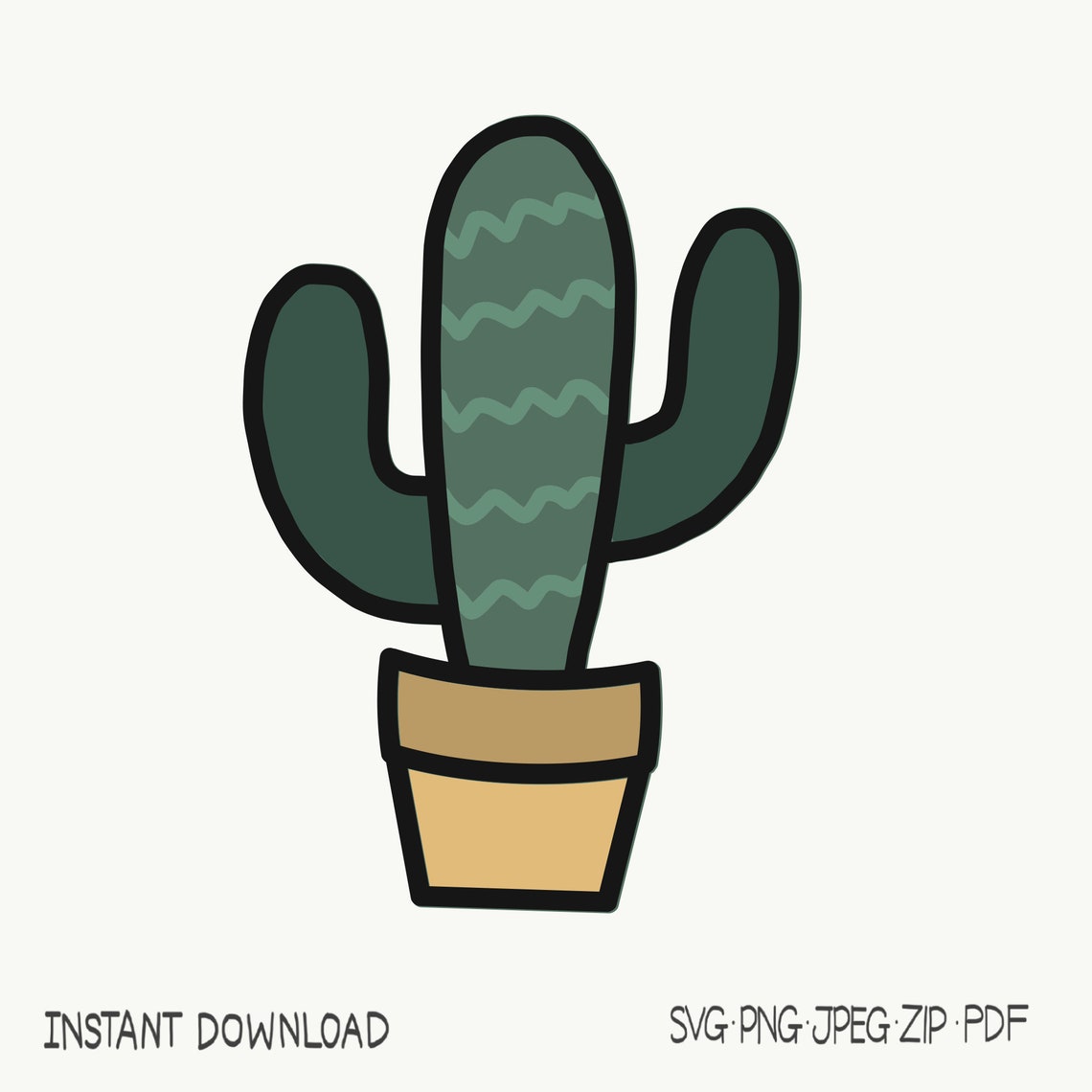 Cactus Plant SVG Bundle, Cactus SVG, Planter SVG, Plant Cut File ...