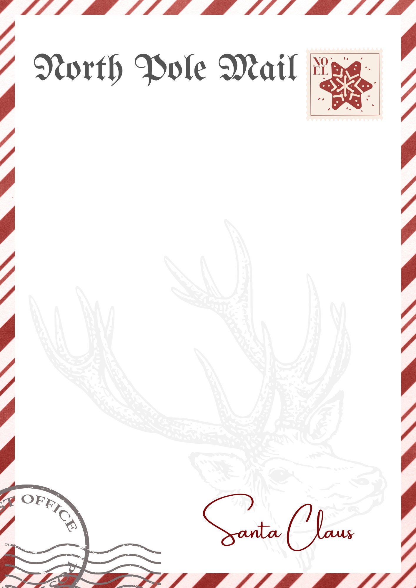 Printable Customizable Santa Letter Bundle, Christmas Canva Template ...