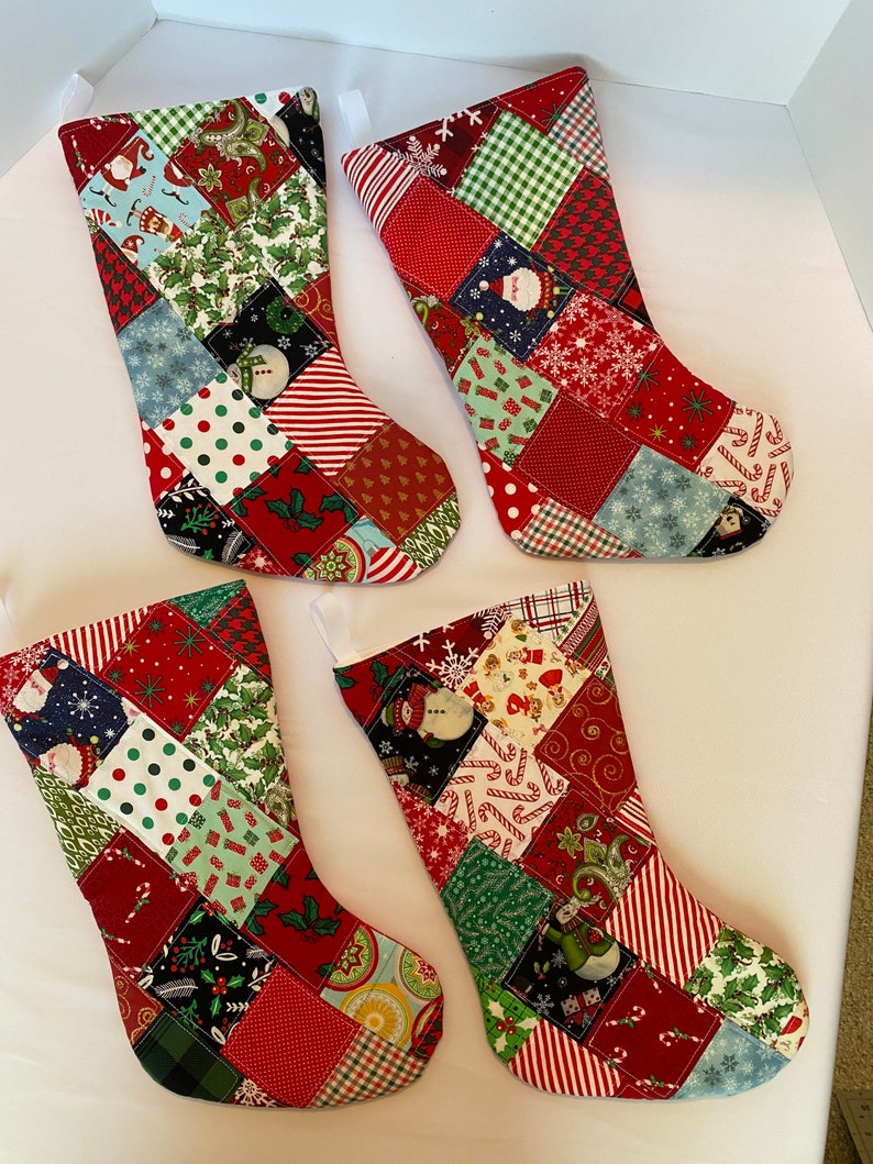 Patchwork Quilted Christmas Stockings - Etsy
