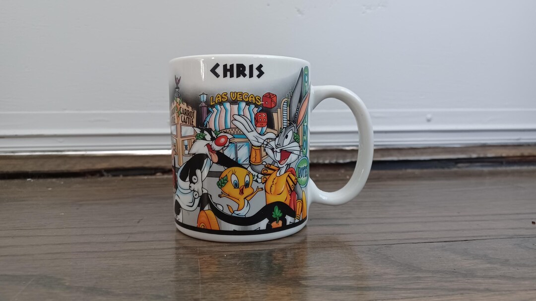 1998 Caesar's Palace Looney Tunes Mug Monogrammed for Chris - Etsy
