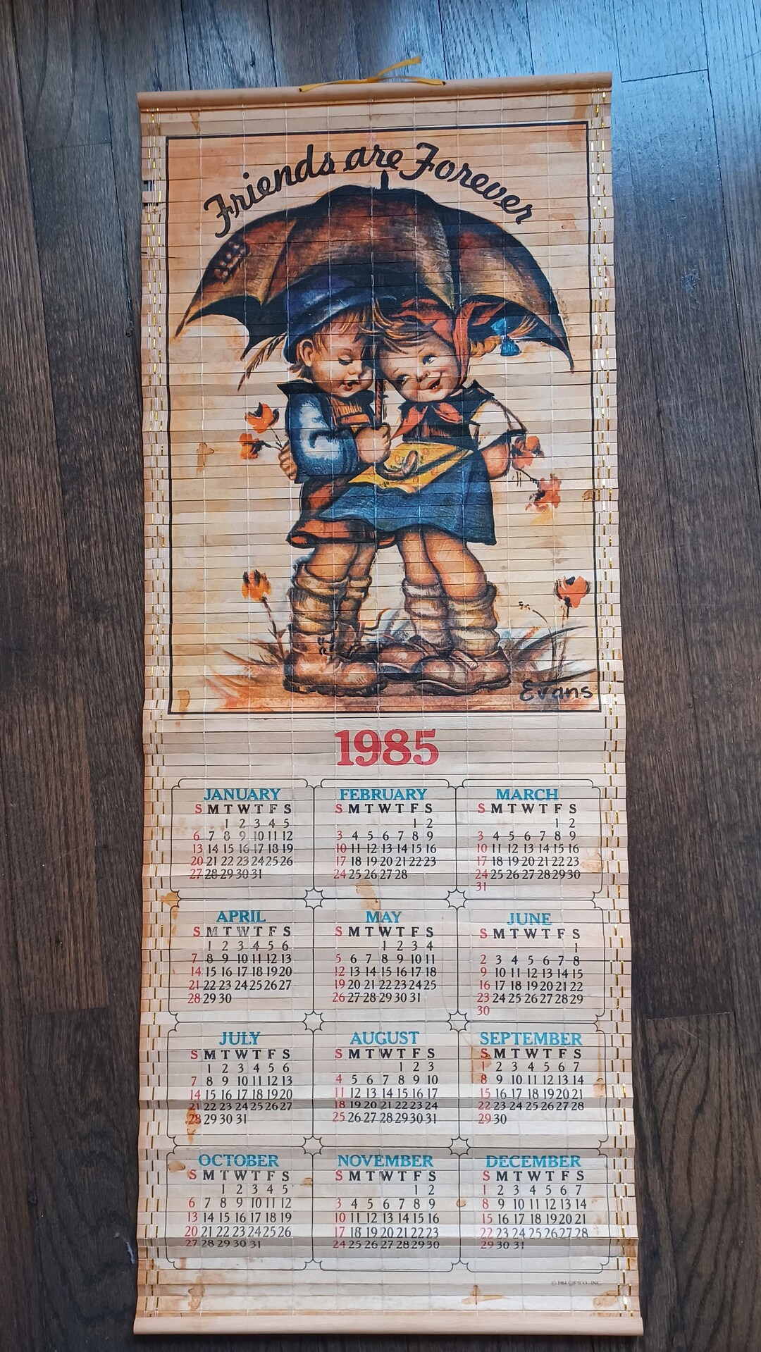 Friends Are Forever! 1985 Scroll Calendar - Etsy