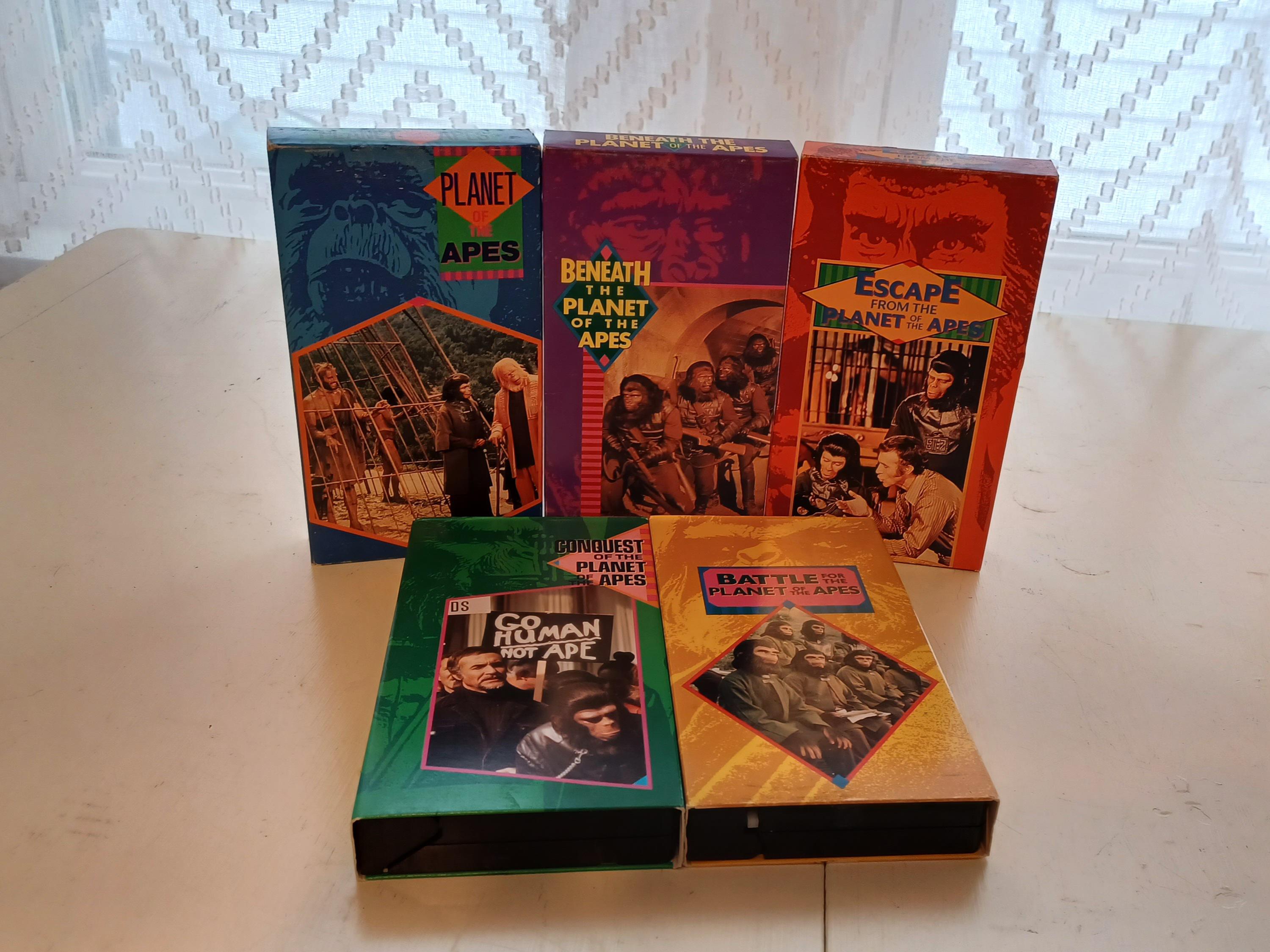 5-movie Planet of the Apes VHS Lot - Colorful Covers Are Great for ...