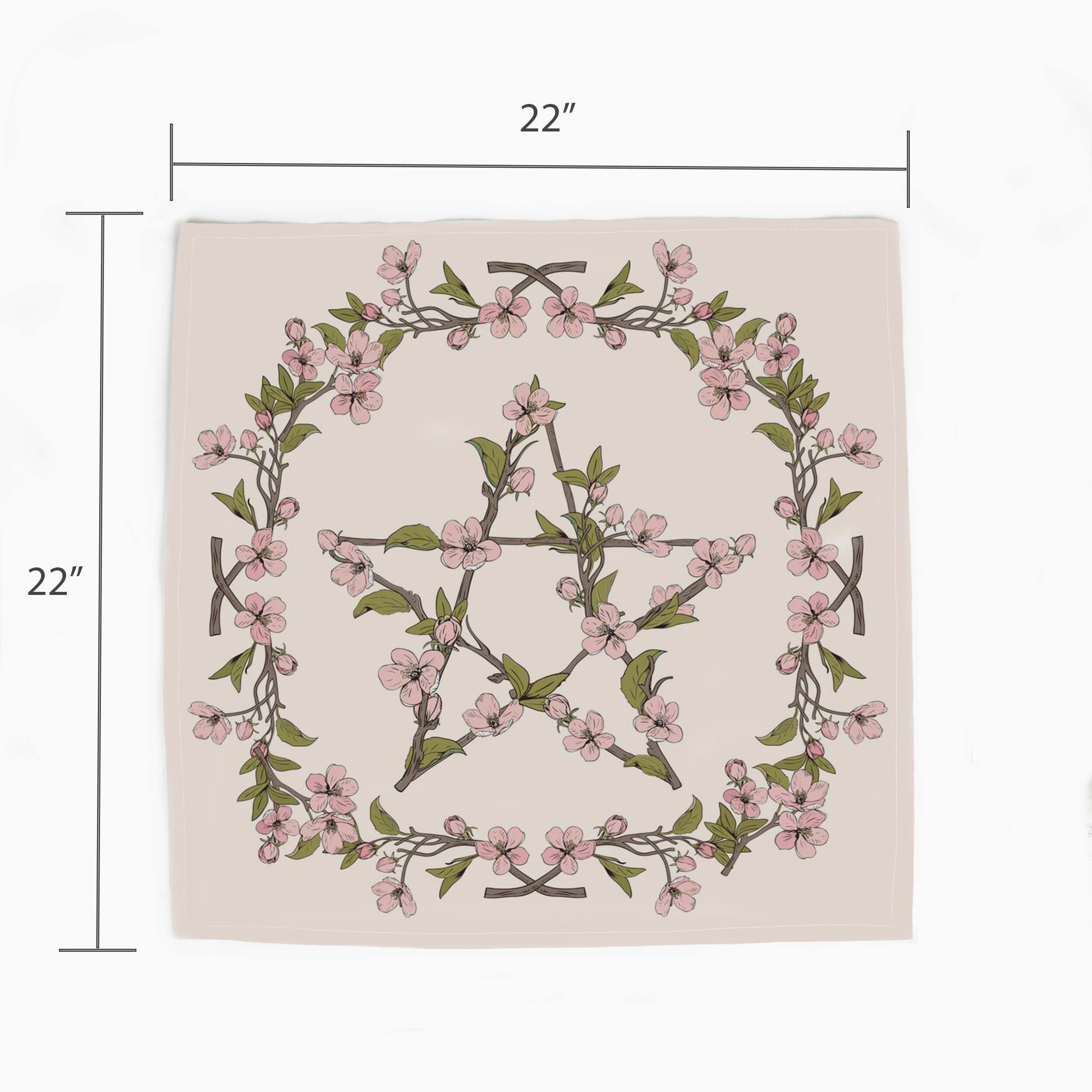 Altar Cloth Tarot Cloth Pink Pentagram or Pentacle cotton - Etsy Canada