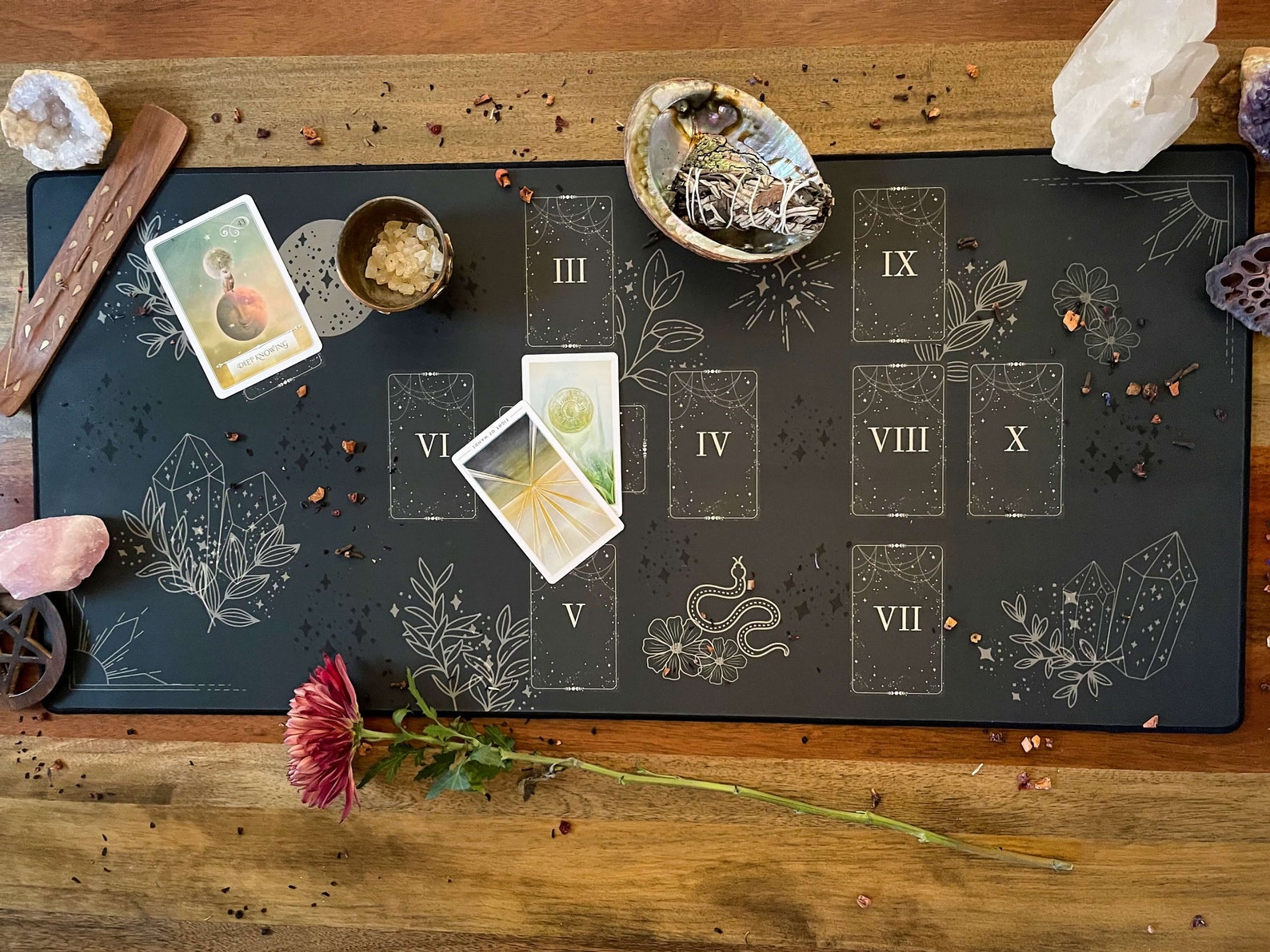 Large Celtic Cross Tarot Card Mat Tarot Mat Tarot Reading | Etsy