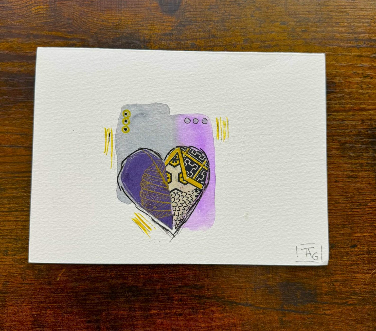 Original Hand-painted Cards , Art Cards, All Occasion Cards, Set of ...