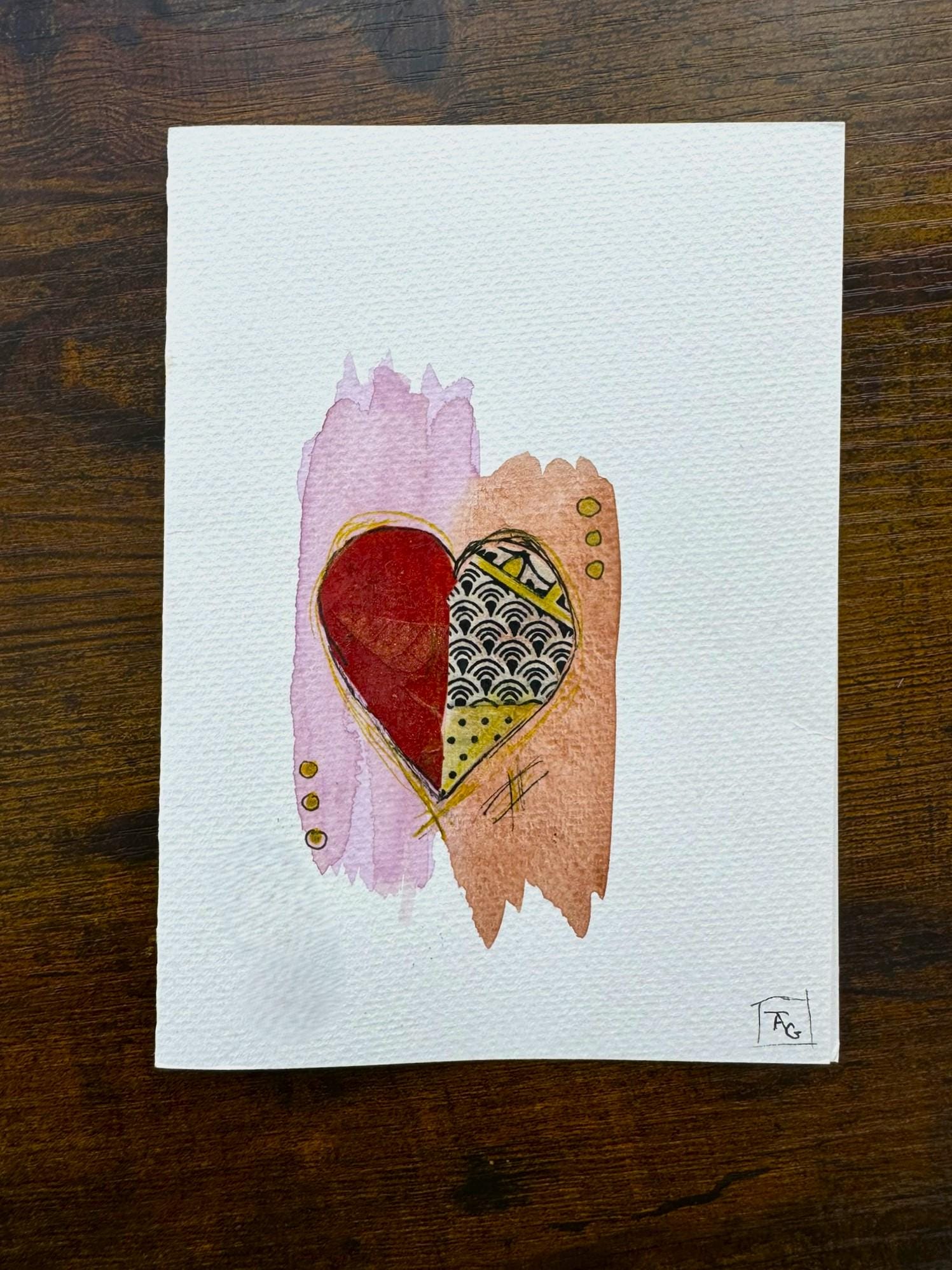 Original Hand-painted Cards , Art Cards, All Occasion Cards, Set of ...