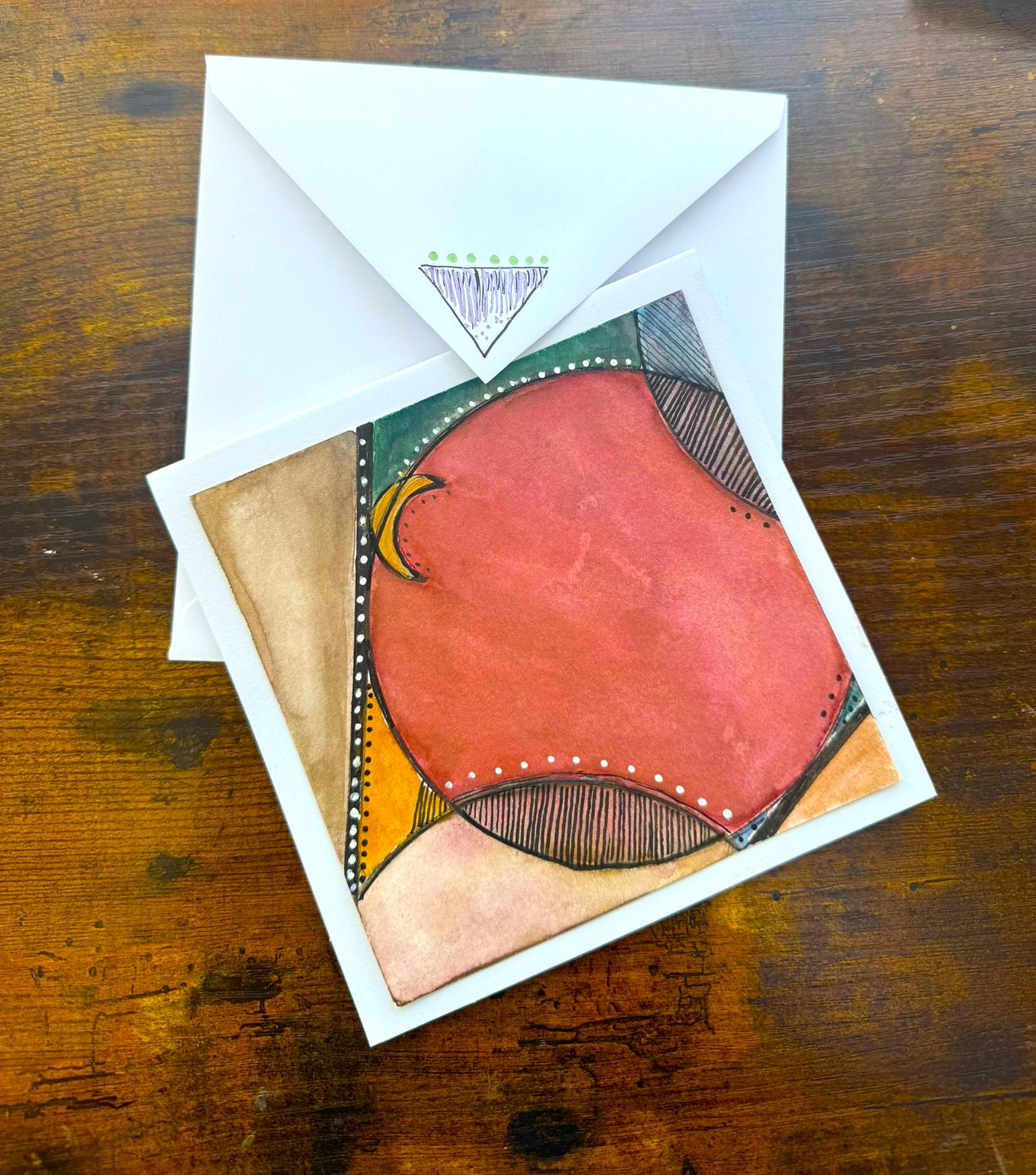 Original Hand-painted Cards, Abstract Art Cards, All Occasion Cards ...